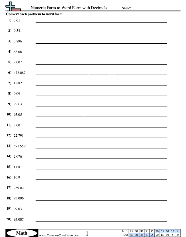Converting Forms Worksheets Free Distance Learning Worksheets And